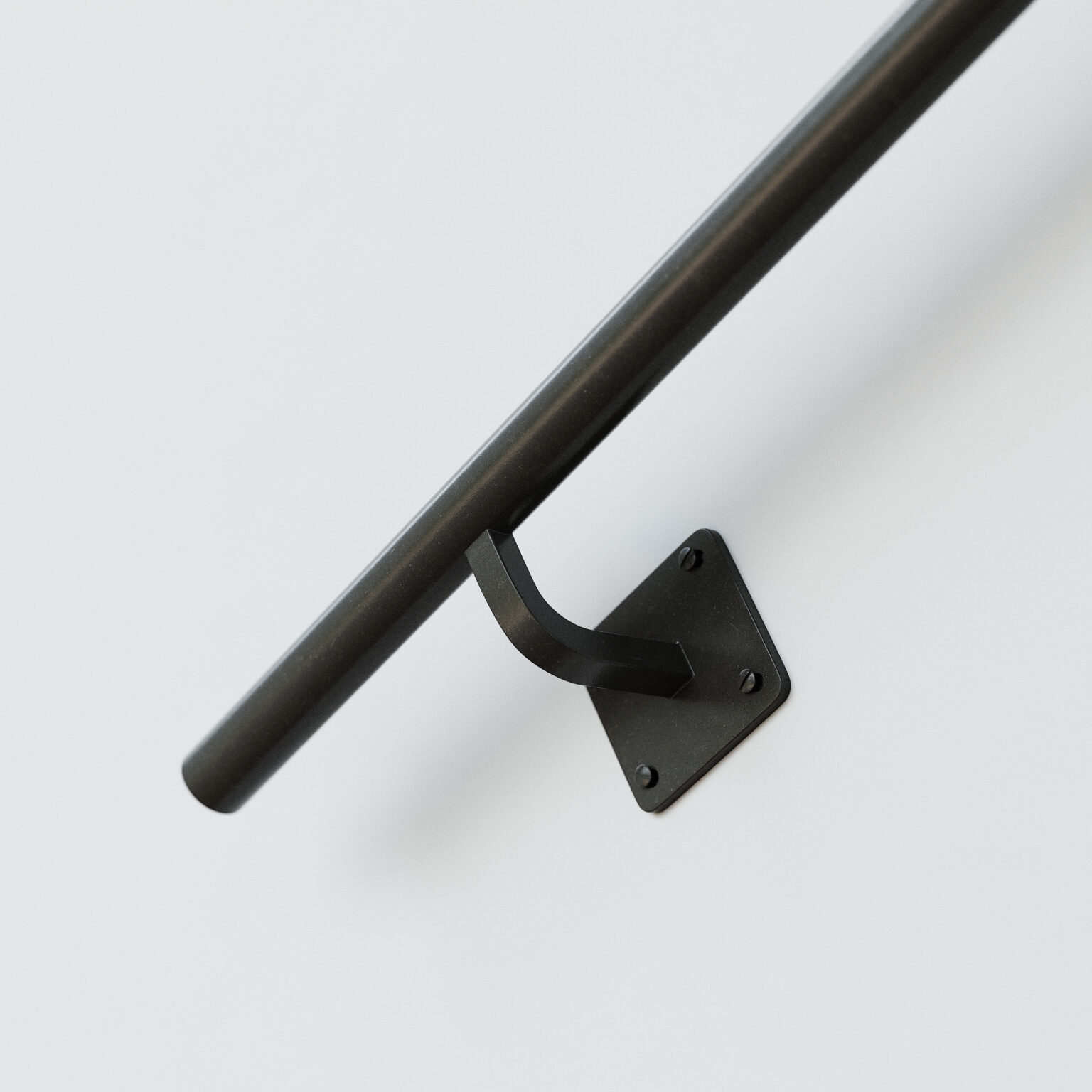 Modern Round Stair Handrail Straight Cut | StairHandrail.com