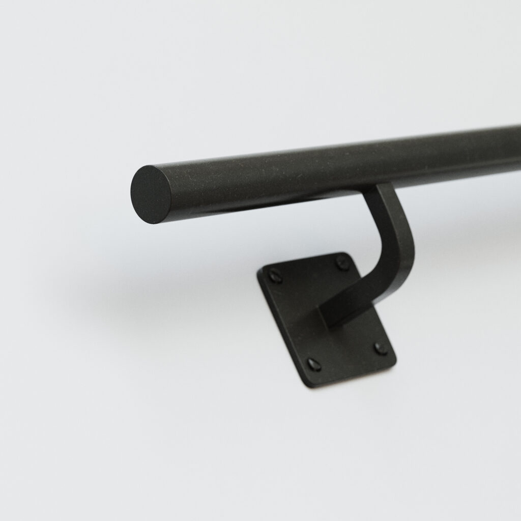 Modern Round Stair Handrail Straight Cut | StairHandrail.com