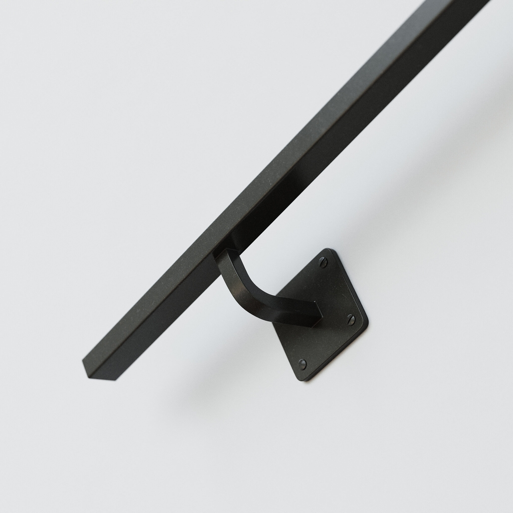 Metal Rectangular Stair Handrail Straight Cut | StairHandrail.com