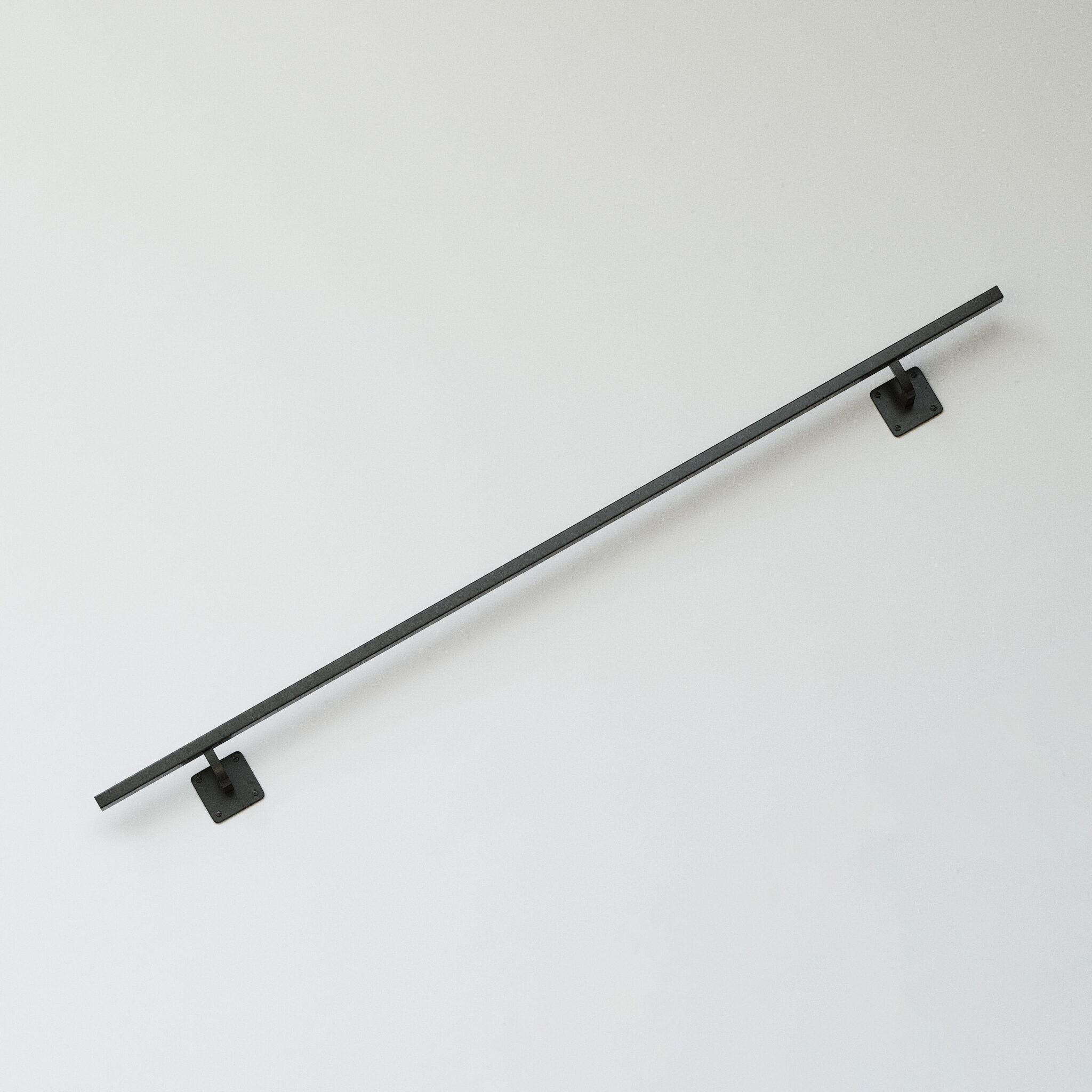 Rustic Rectangular Stair Handrail Straight Cut | StairHandrail.com