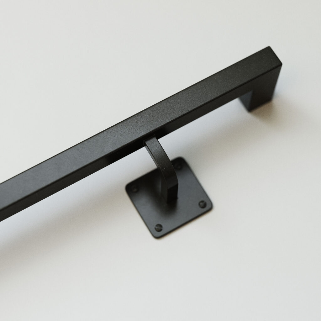 Black Square Stair Handrail | StairHandrail.com