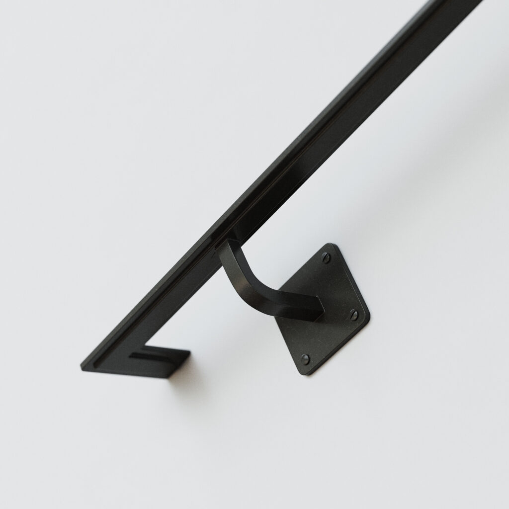 Victorian Stair Handrail with Square Returns | StairHandrail.com