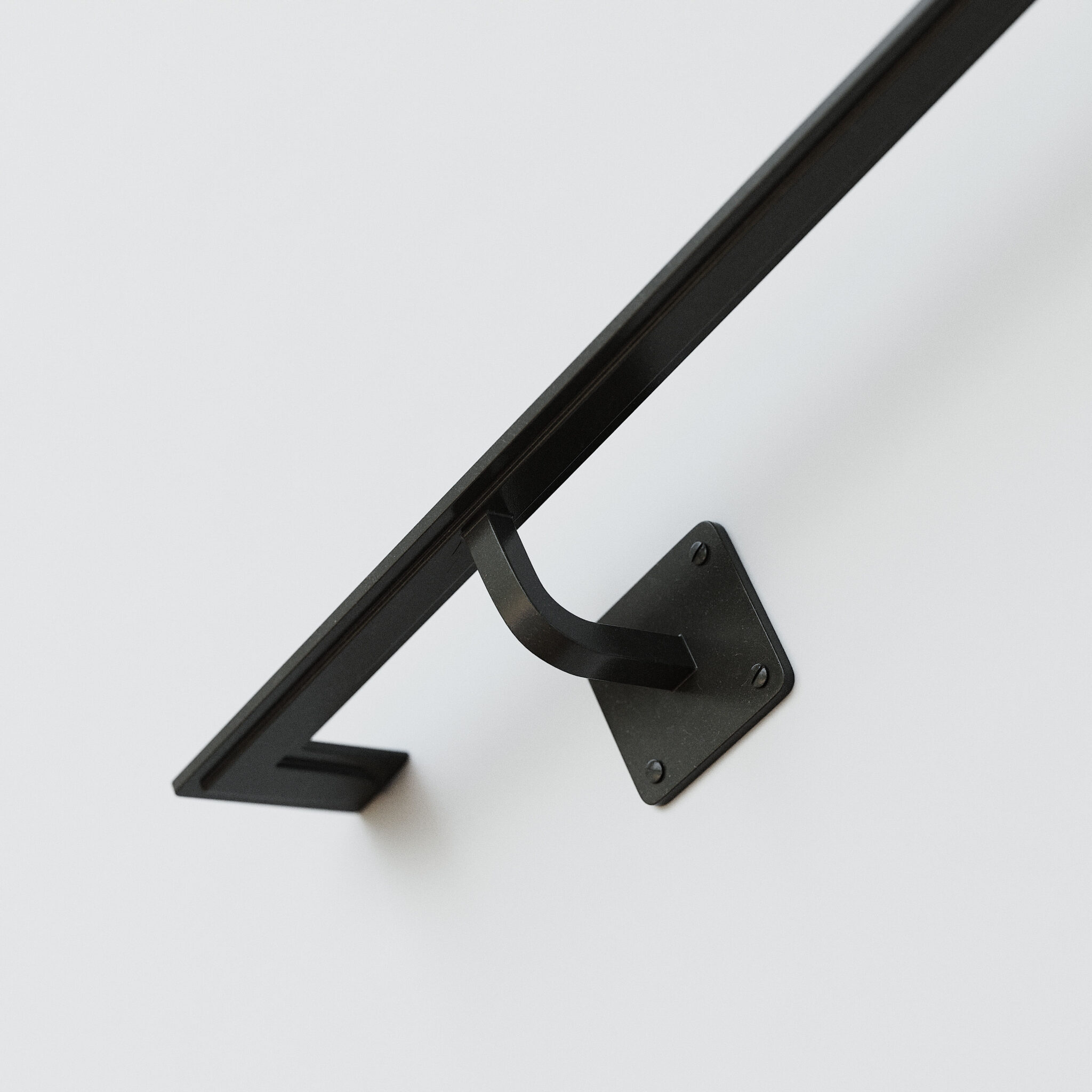 Victorian Stair Handrail with Square Returns | StairHandrail.com