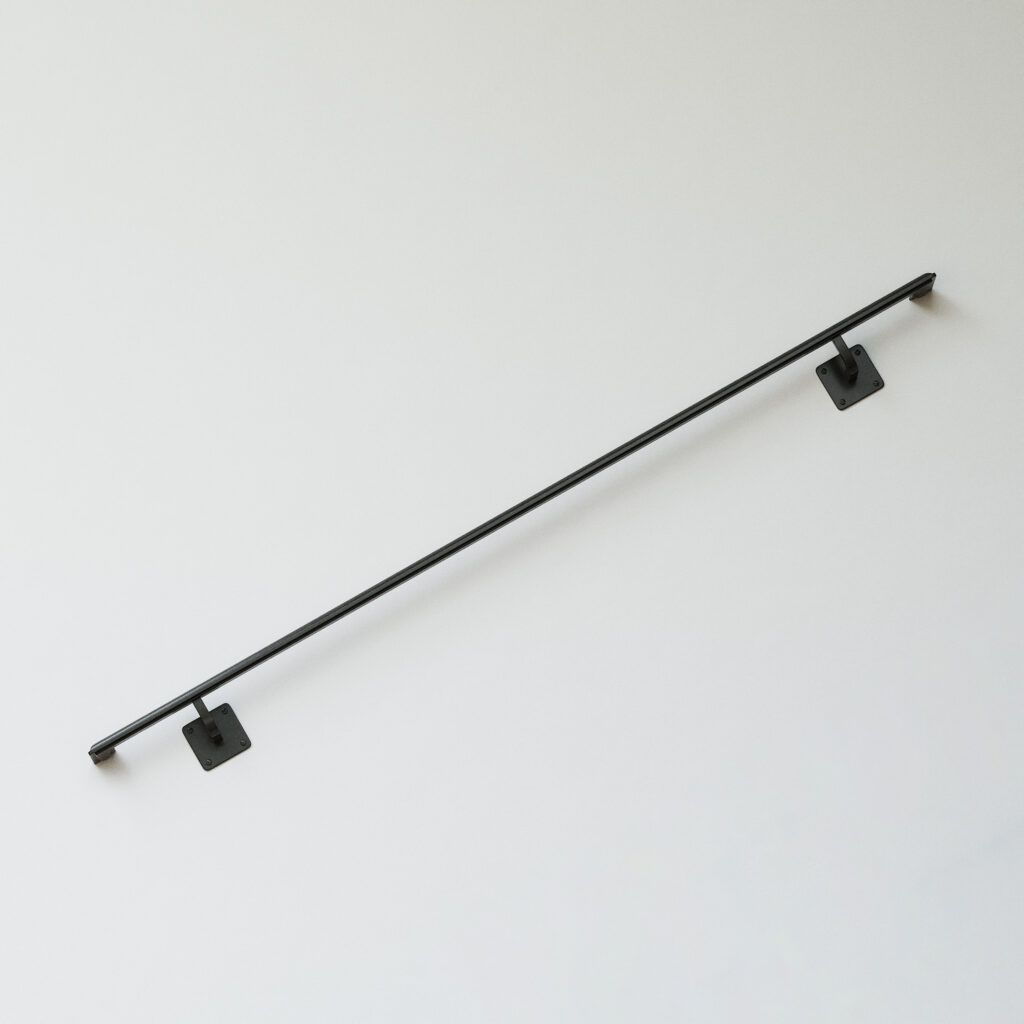 Victorian Stair Handrail with Square Returns | StairHandrail.com